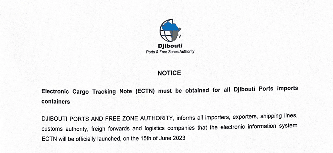 吉布提CTN-DJIBOUTI ECTN-2023年6月15日起正式执行 - 众标标准 INTEGRATED STANDARD